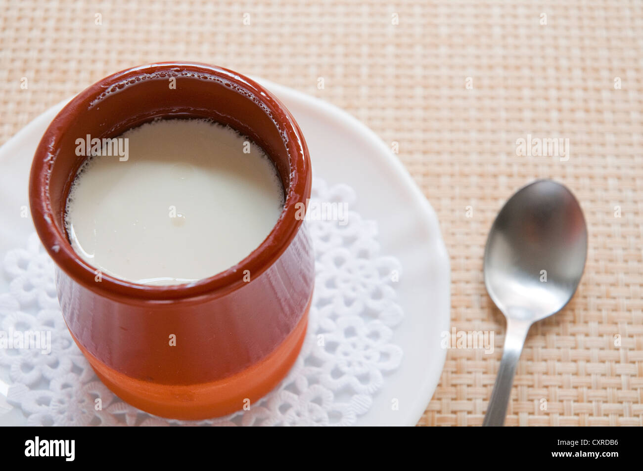 Cuajada dessert. Spain Stock Photo - Alamy