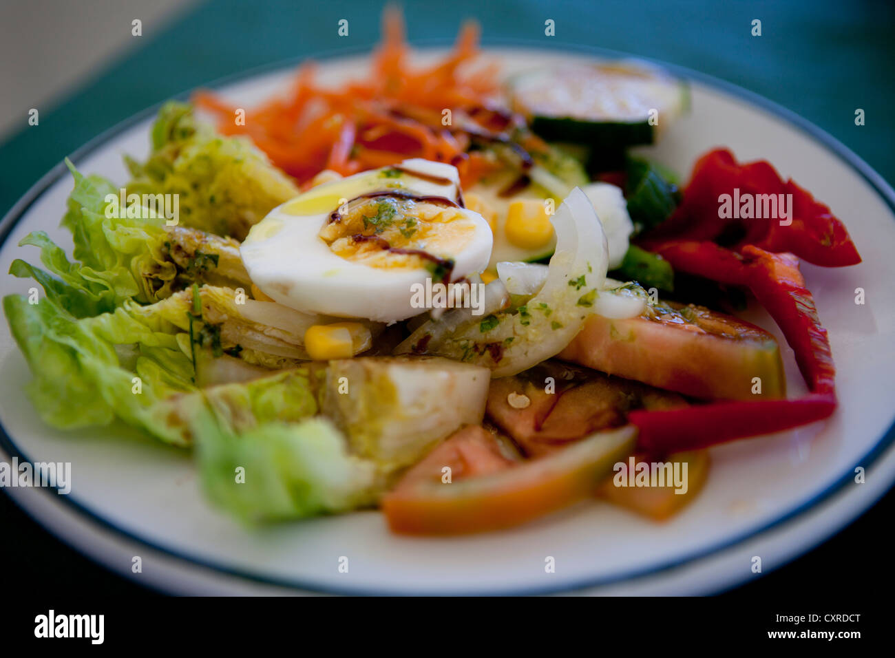 A plate of Spanish salad Stock Photo - Alamy