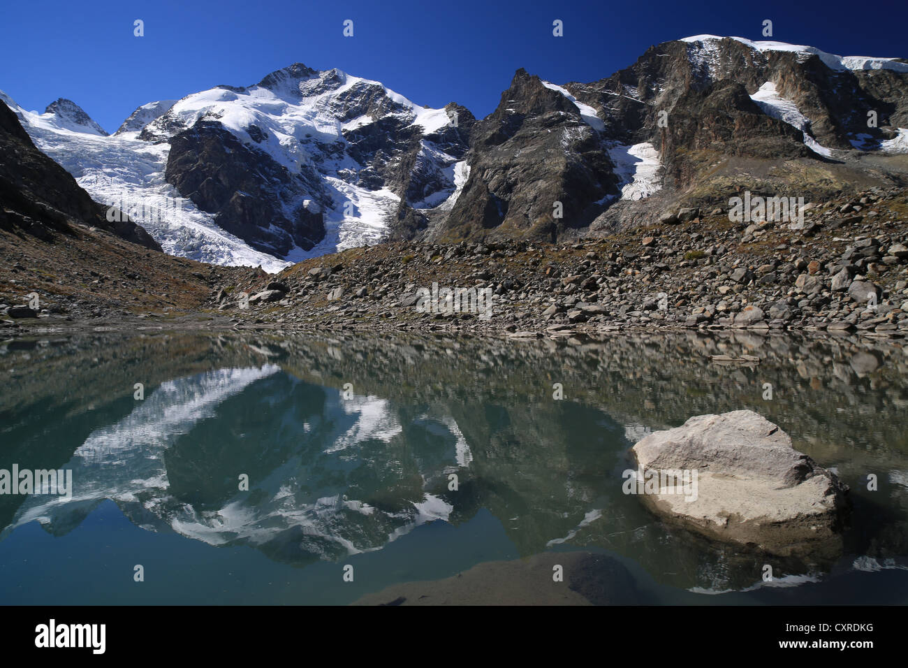 Bianco Ridge of Piz Bernina Stock Photo - Alamy