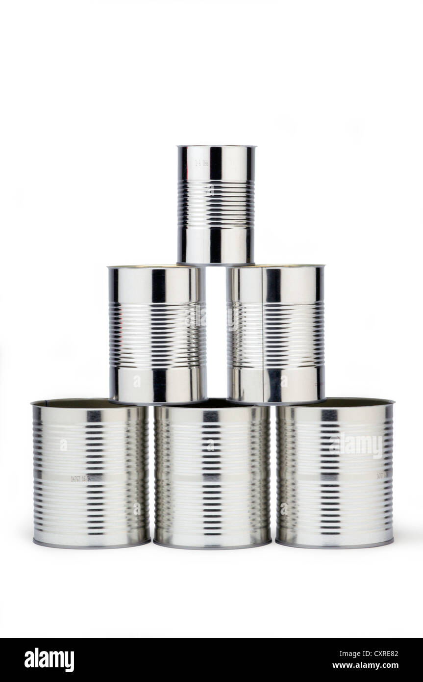 Stack of tin cans Stock Photo - Alamy