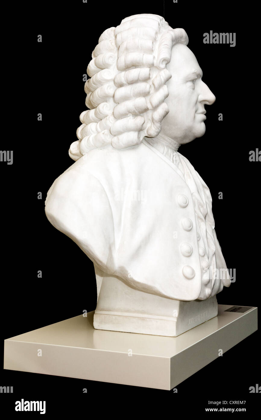 Bust of Johann Sebastian Bach in the foyer of the Bach-Museum Leipzig ...