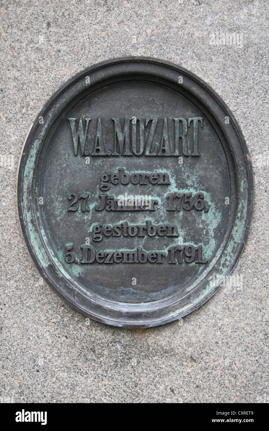 Wolfgang amadeus mozart grave hi-res stock photography and images - Alamy