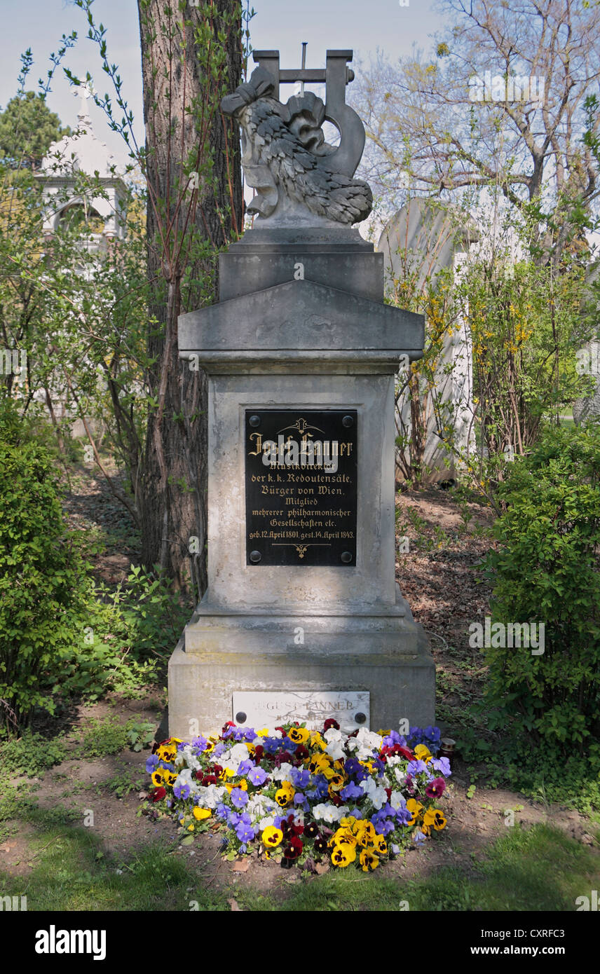 The grave of the Austrian dance music composer Josef Lanner in the ...