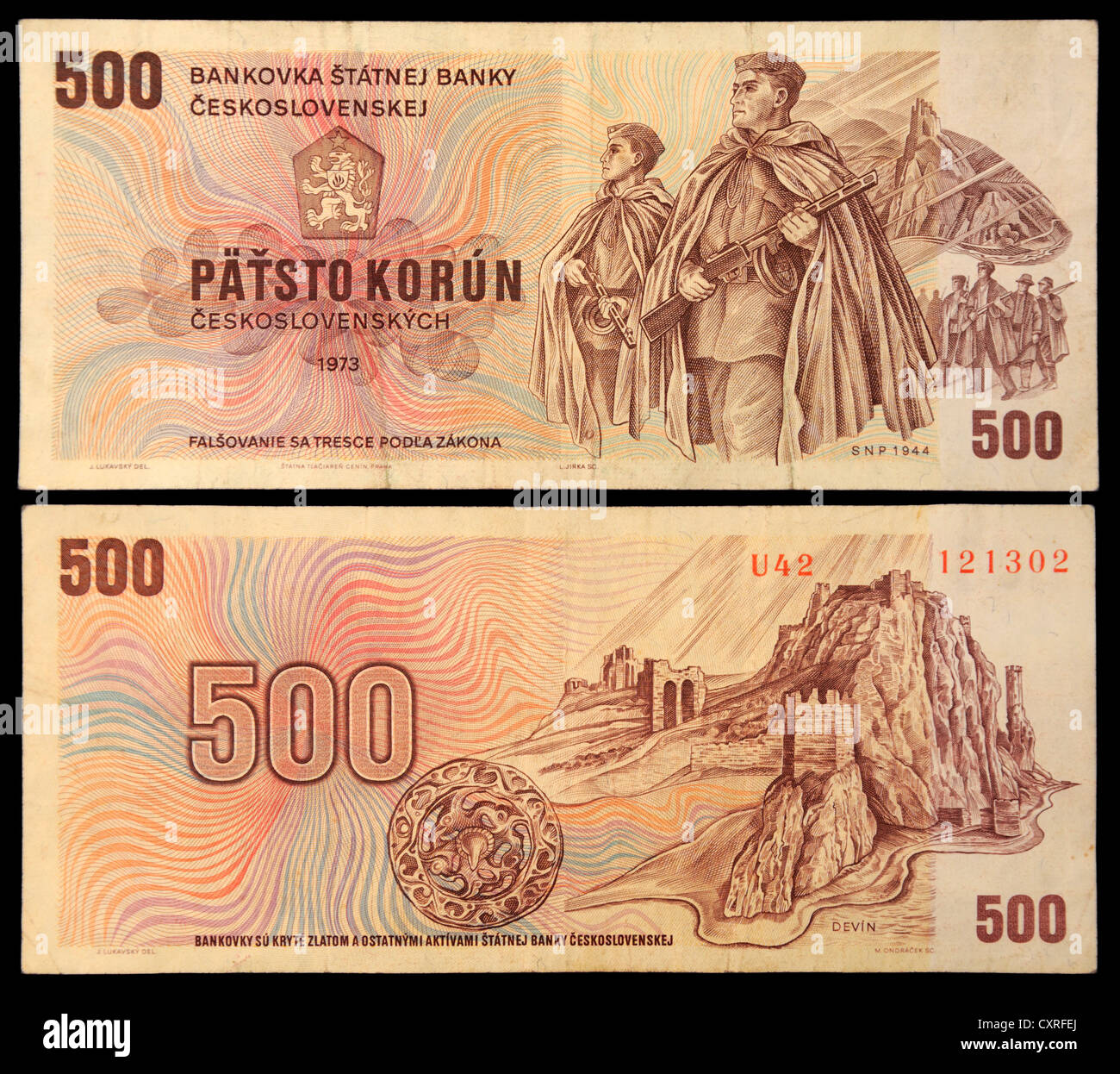 Czechoslovakian banknote - 500Kc, 1973 Stock Photo - Alamy