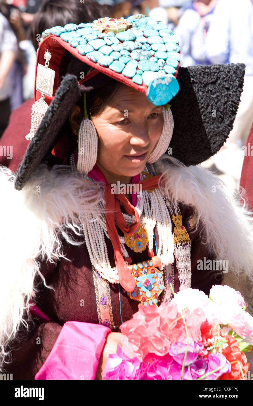 Woman at the Ladakh Festival, Leh, India Stock Photo - Alamy