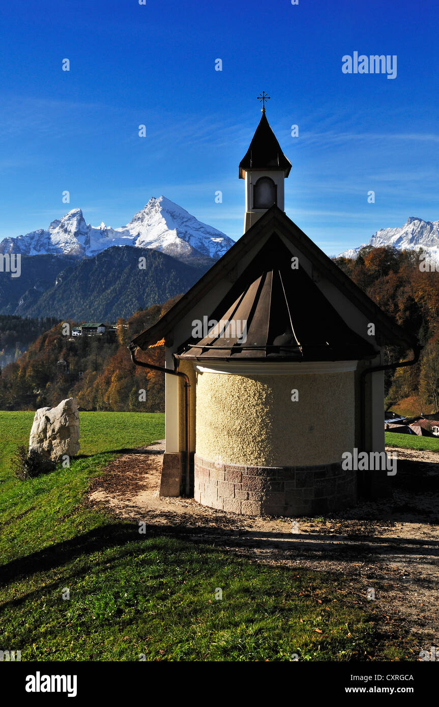 Watzmann mountain, Watzmannfrau mountain and the Watzmannkinder peaks ...