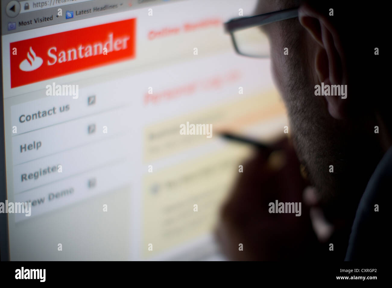 Santander online bank hi-res stock photography and images - Alamy