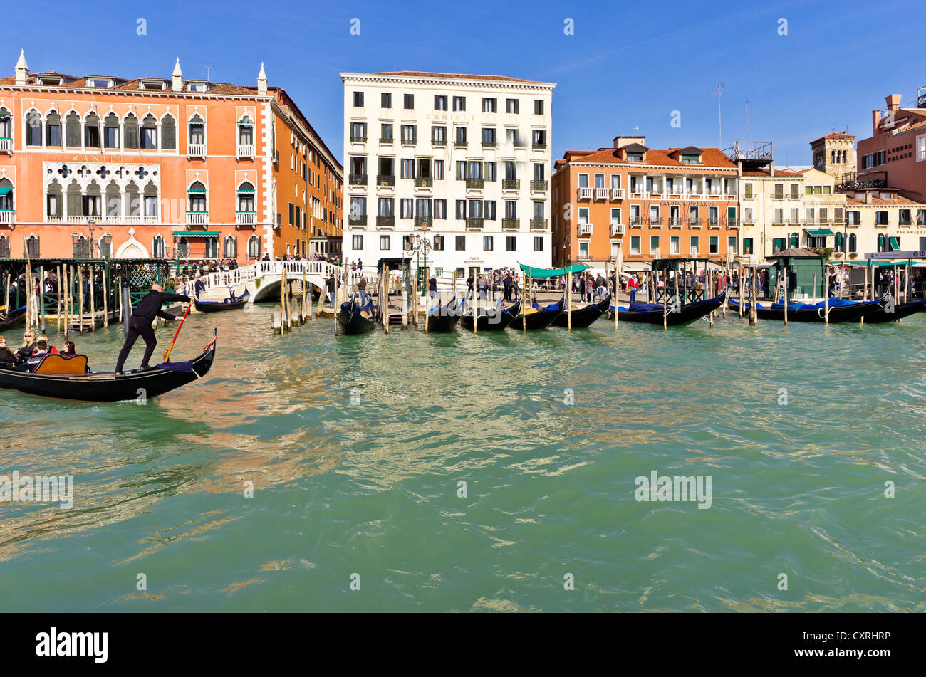 Buildings along the Canal Grande or Grand Canal, Venice, Venezia ...