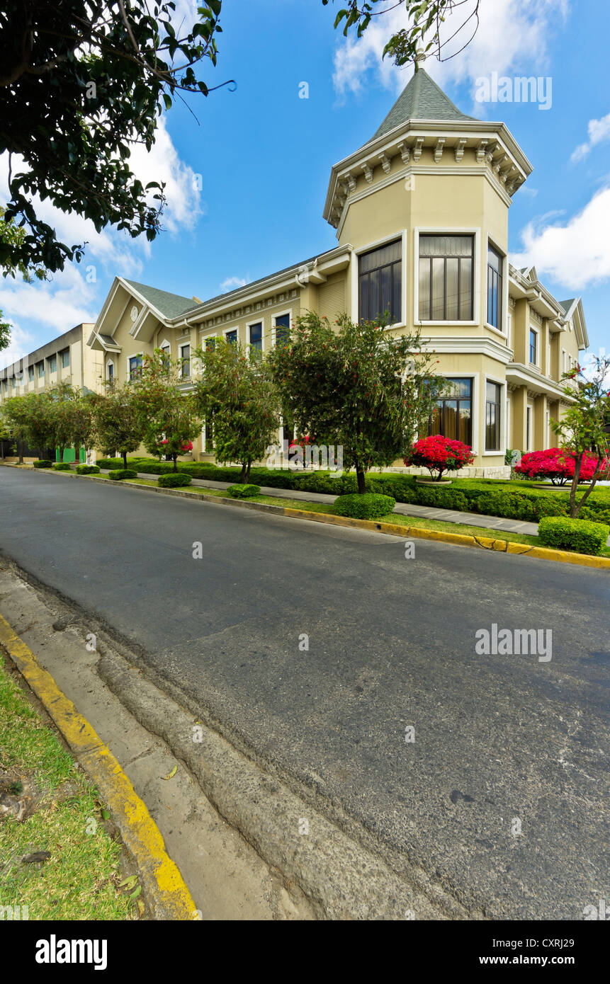 Hotel, colonial architecture in San José, the capital of Costa Rica ...