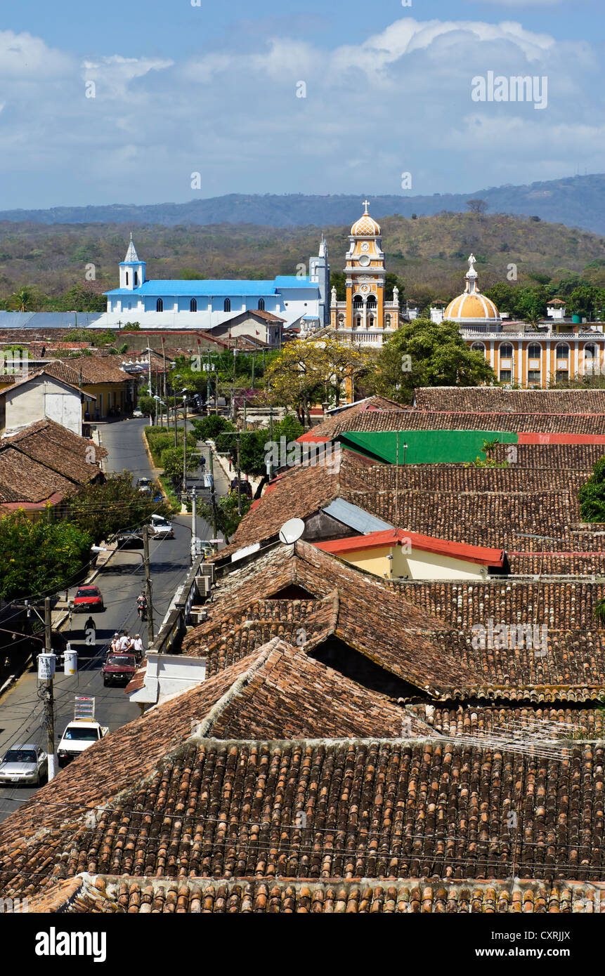 View from the tower of the Iglesia de la Merced church over the ...