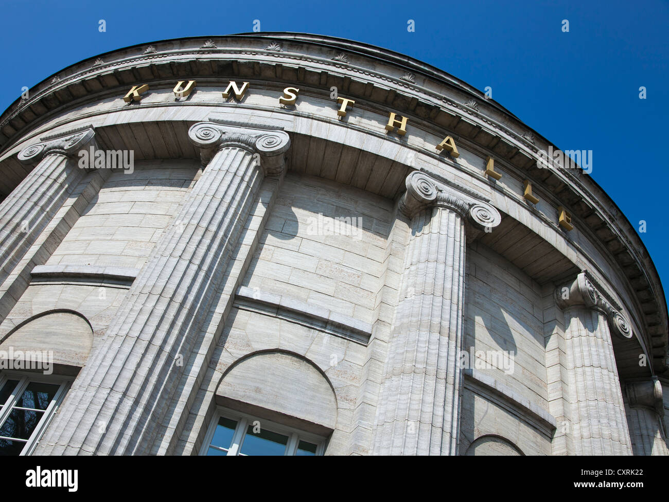 Pillars of the Kunsthalle, art museum, in Hamburg, Germany, Europe ...
