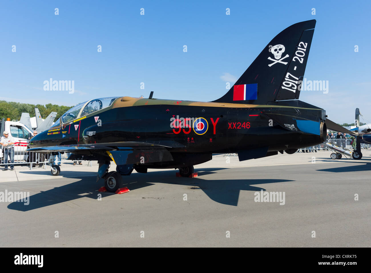 RAF BAE Hawk T1 is a British single-engine, advanced jet trainer aircraft Stock Photo - Alamy
