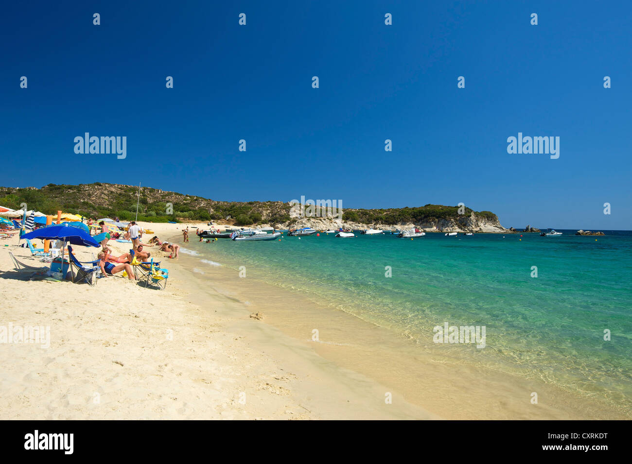 Beach, Kalamitsi Beach, Sithonia, Halkidiki, Greece, Europe Stock Photo ...