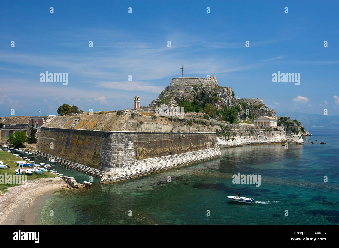Old fortress and the old town of corfu hi-res stock photography and ...