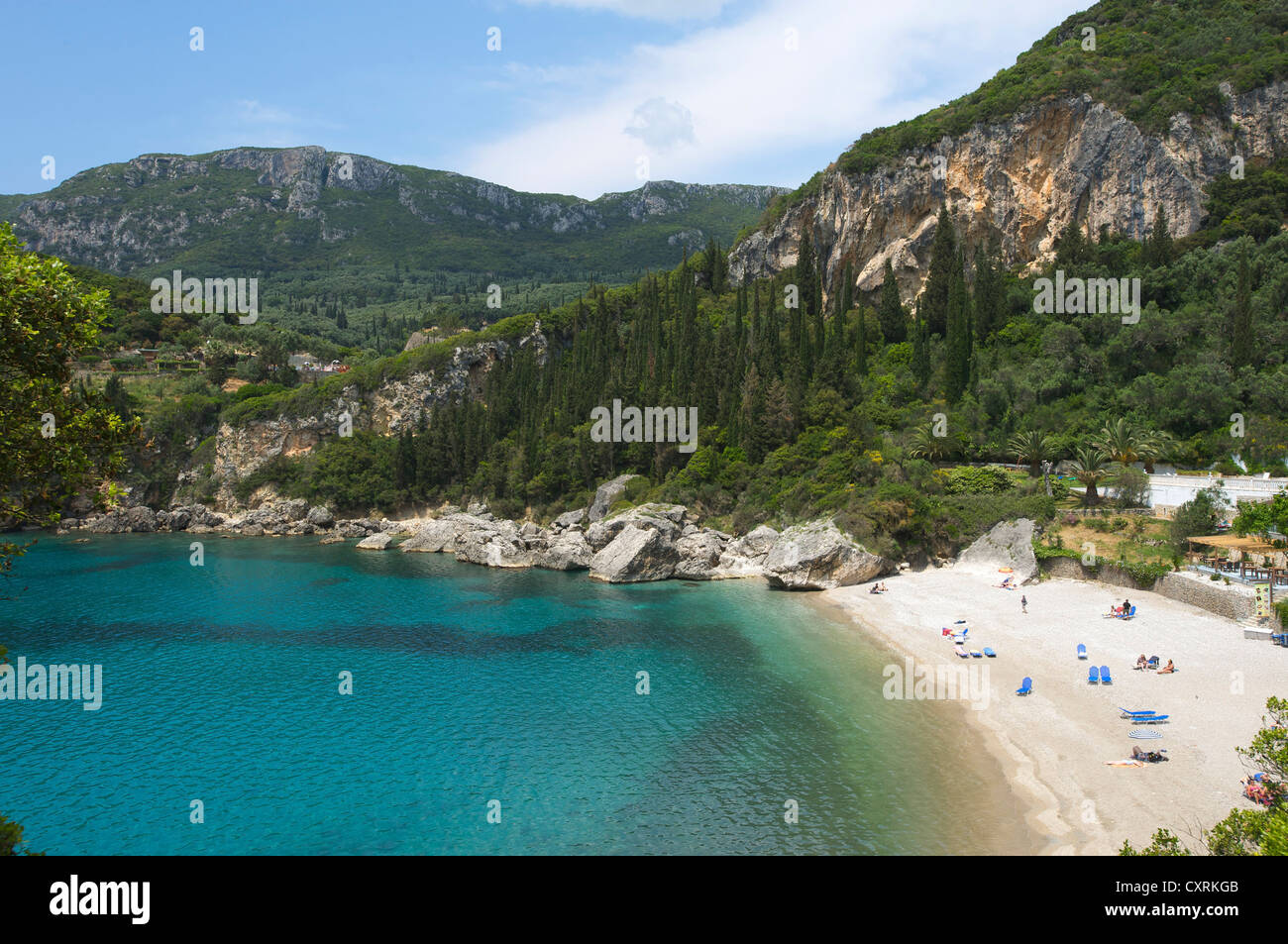 Liapades beach, Bay of Paleokastristsa, Corfu, Ionian Islands, Greece ...