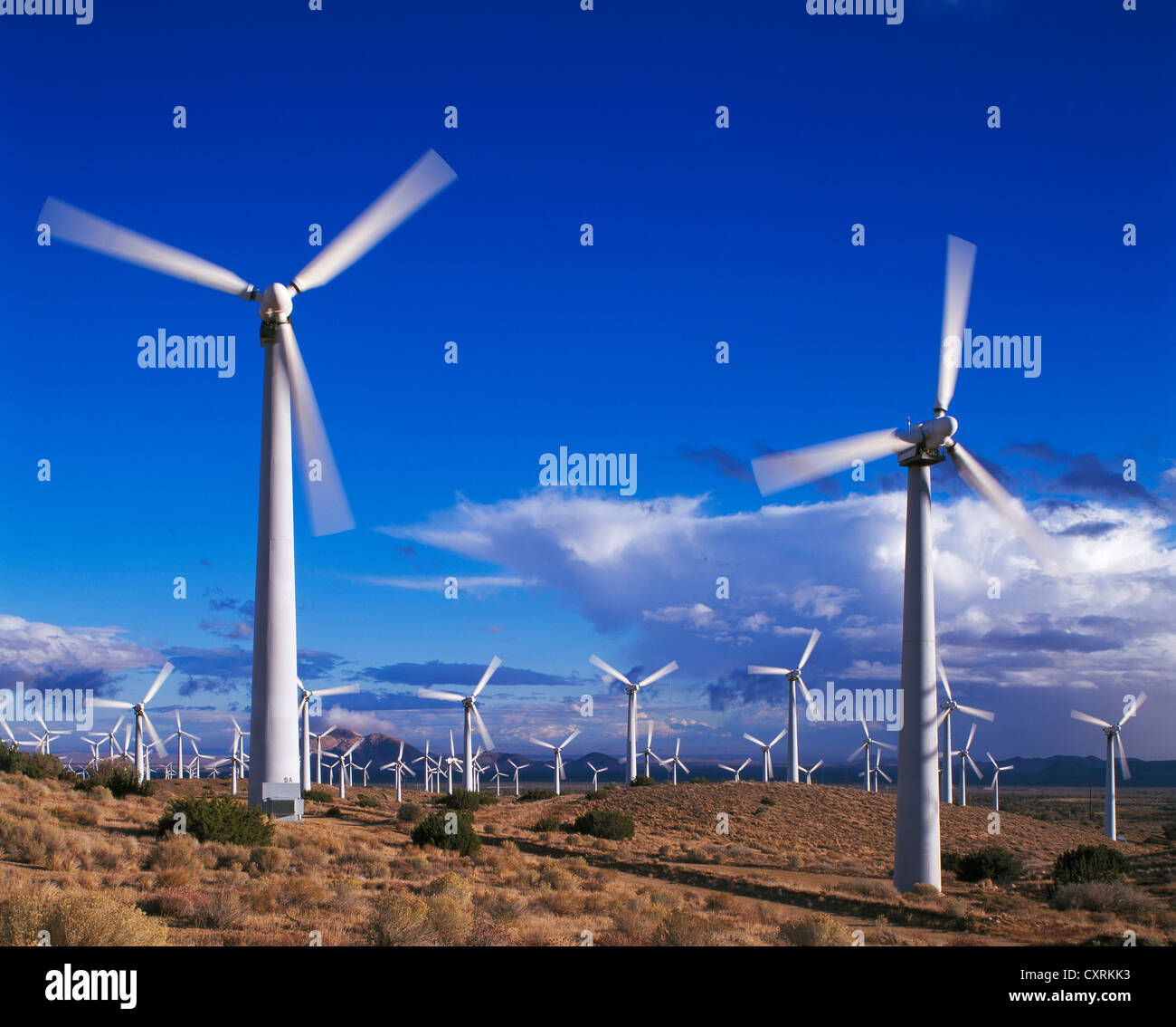 Wind turbines in California Stock Photo - Alamy