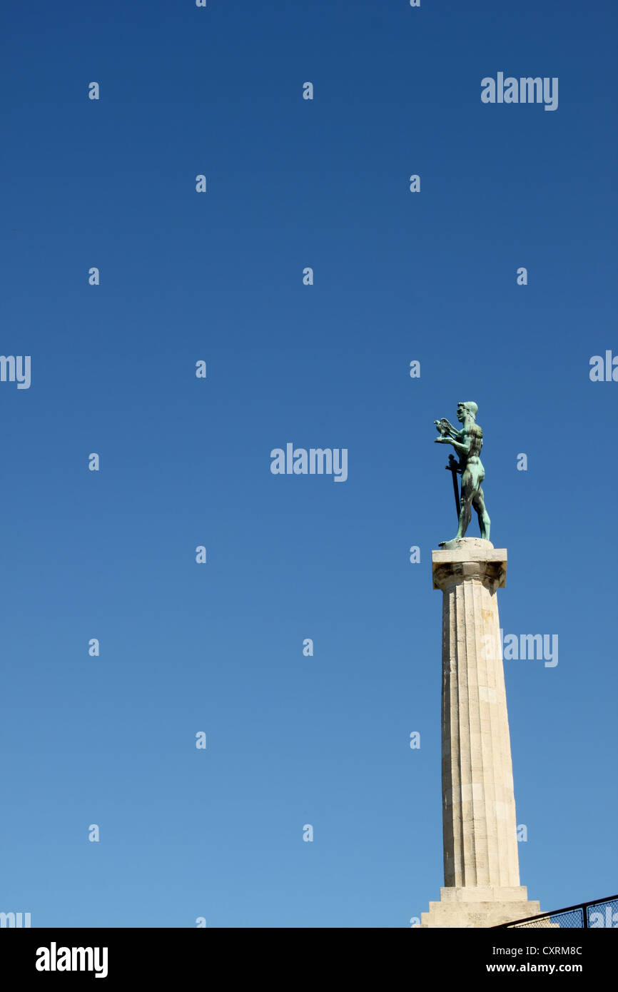 Monument of belgrade victor placed on Kalemegdan fort, Belgrade, Serbia ...