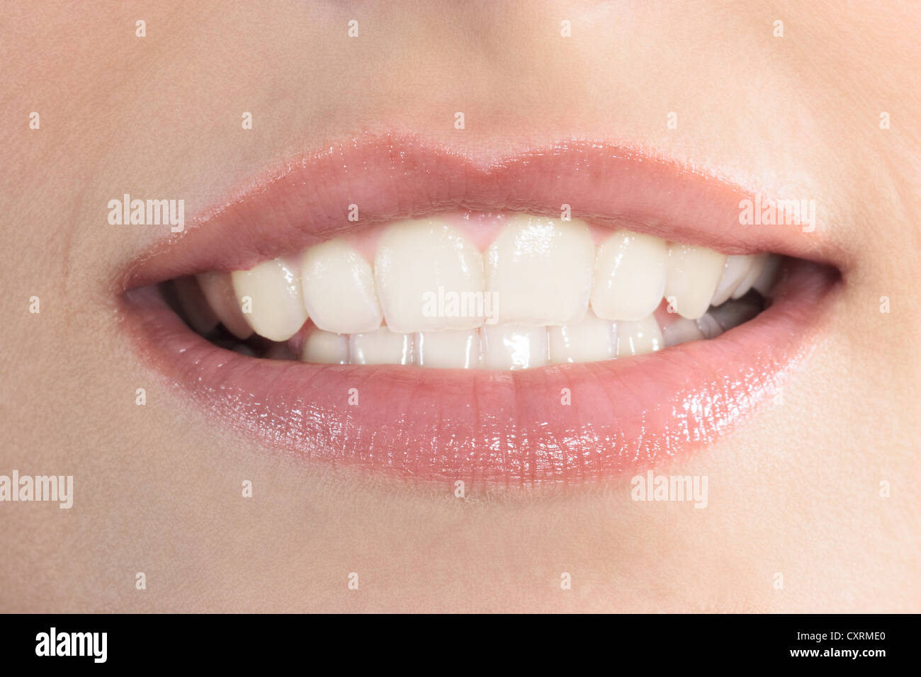 studio shot close up detail of the face of a beautiful young women with ...