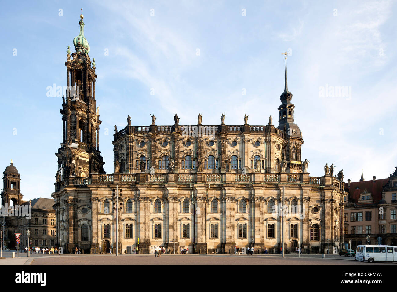 Catholic Church of the Royal Court of Saxony, Theaterplatz square ...