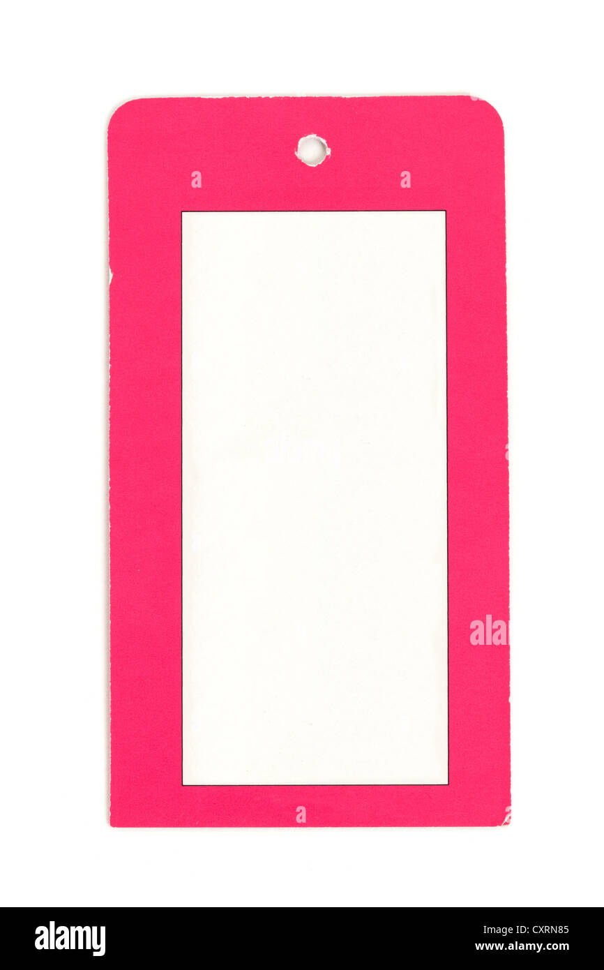Red paper tag Cut Out Stock Images & Pictures - Alamy