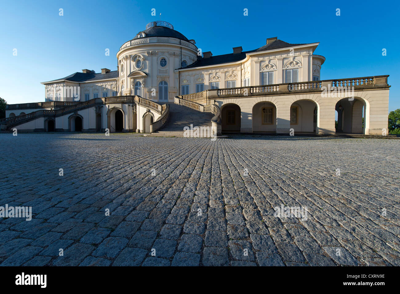 Rococo palace, Schloss Solitude, hunting and pleasure palace, built by ...