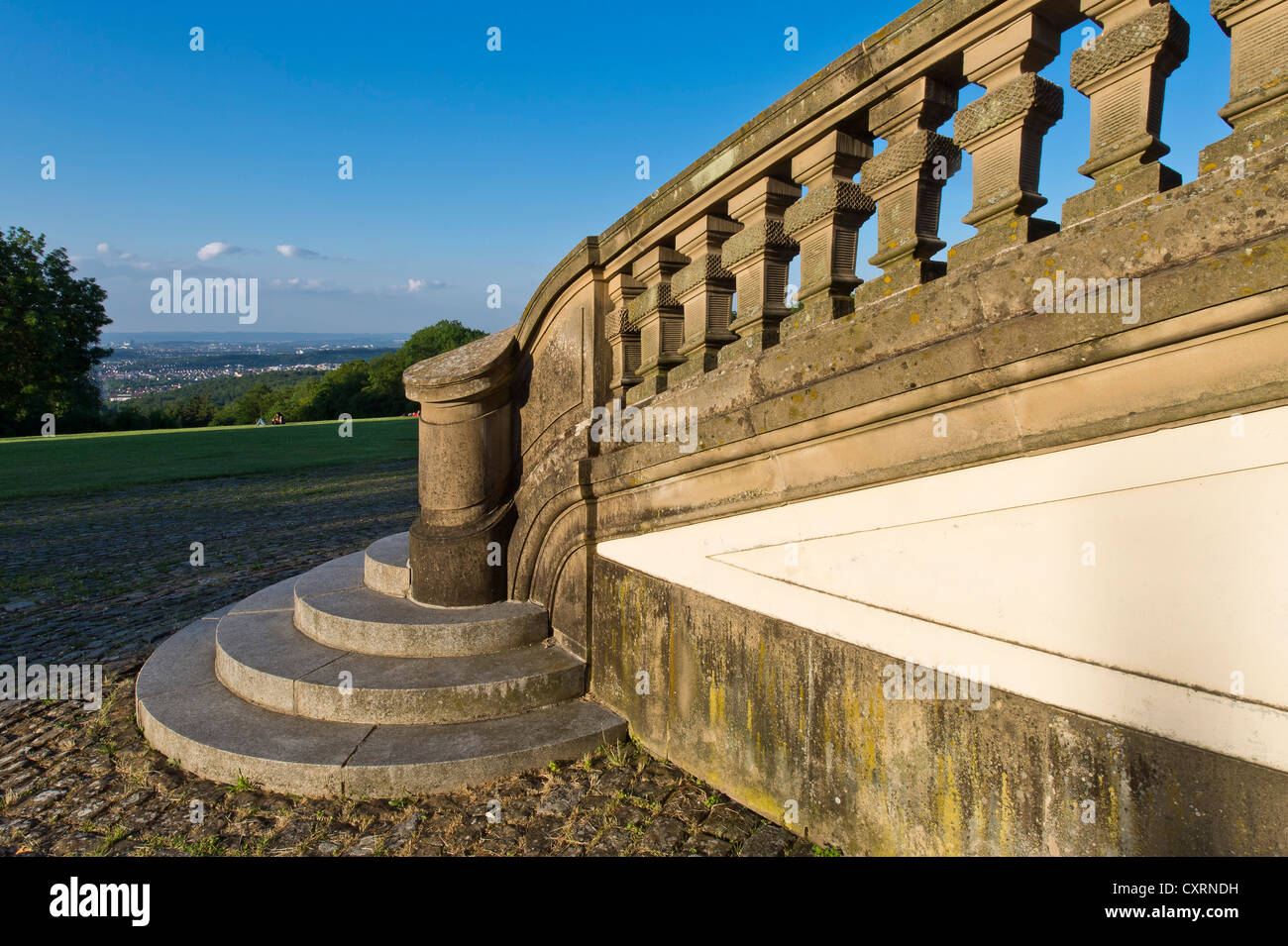 Staircase, balustrade, Rococo palace, Schloss Solitude, built by Duke ...