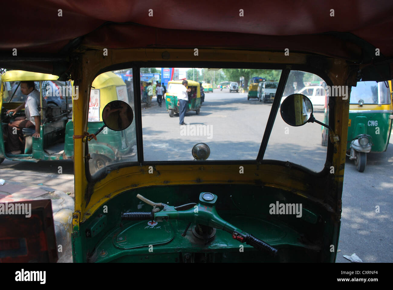 Inside an auto rickshaw in Delhi India Stock Photo, Royalty Free Image ...