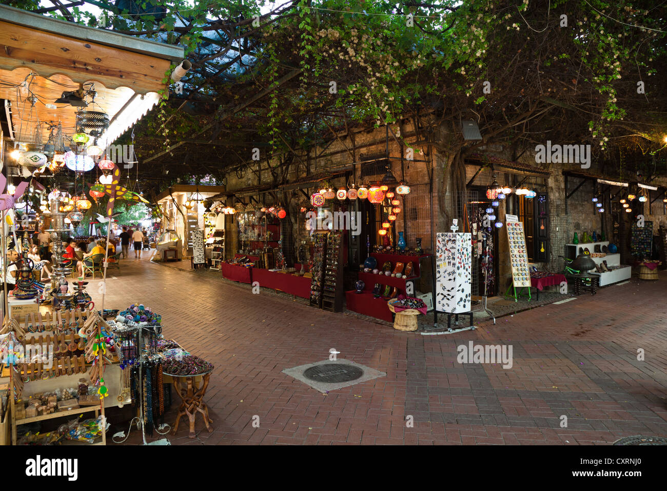 Bazaar in the historic district of Fethiye, Lycian coast, Lycia, Turkey ...