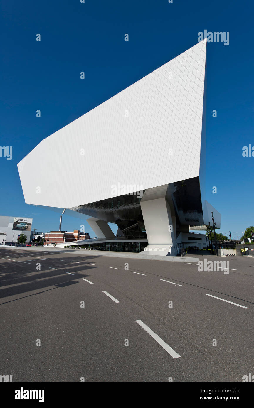 Porsche Museum, Porscheplatz square, Stuttgart-Zuffenhausen, Baden ...