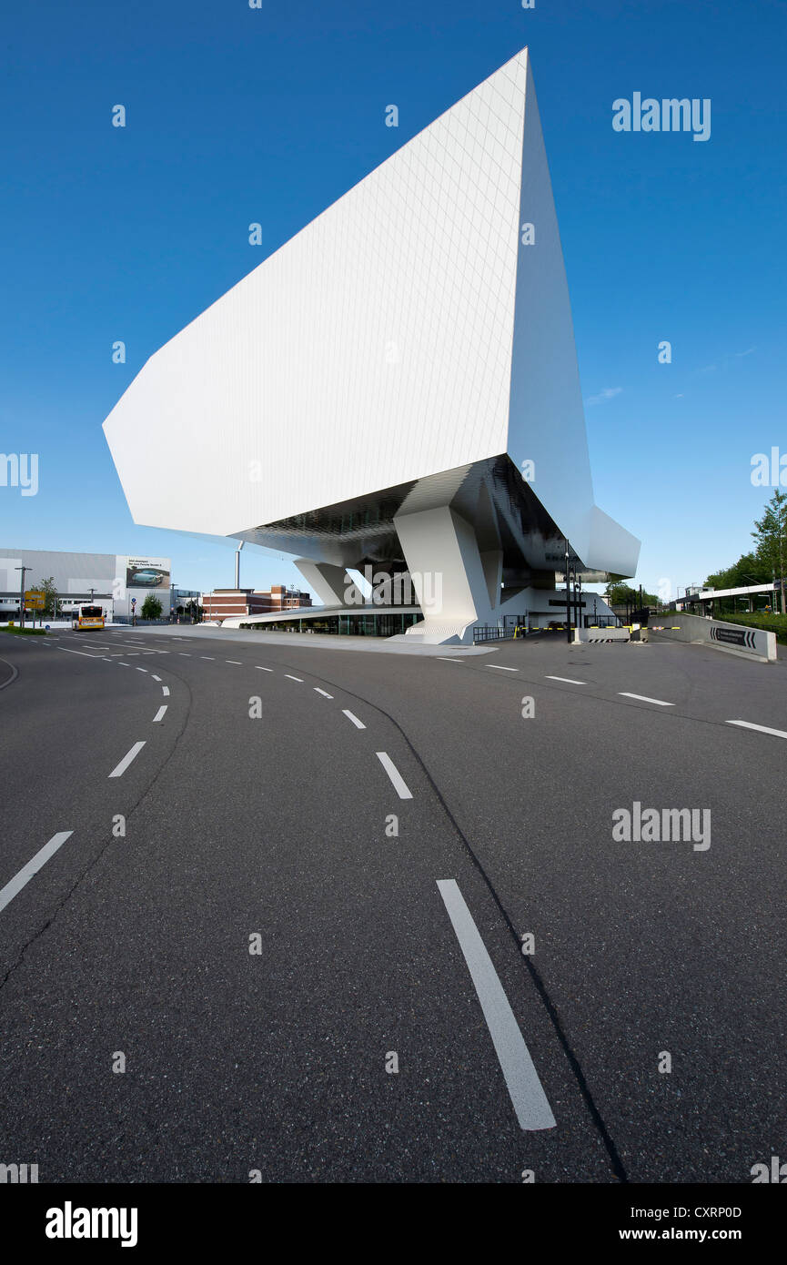 Porsche Museum, Porscheplatz square, Stuttgart-Zuffenhausen, Baden ...