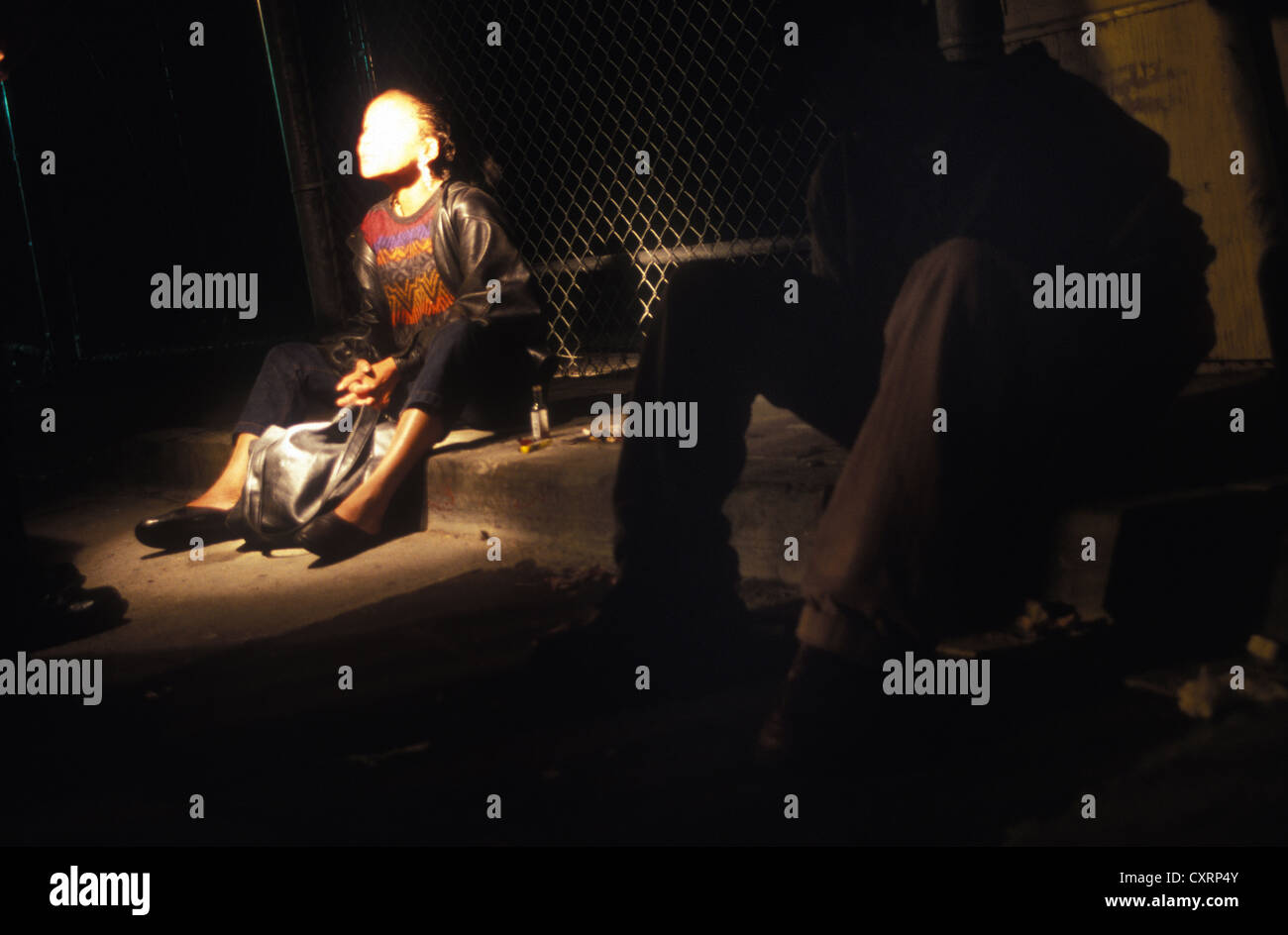 Police in San Francisco question two suspected drug users in an alley ...