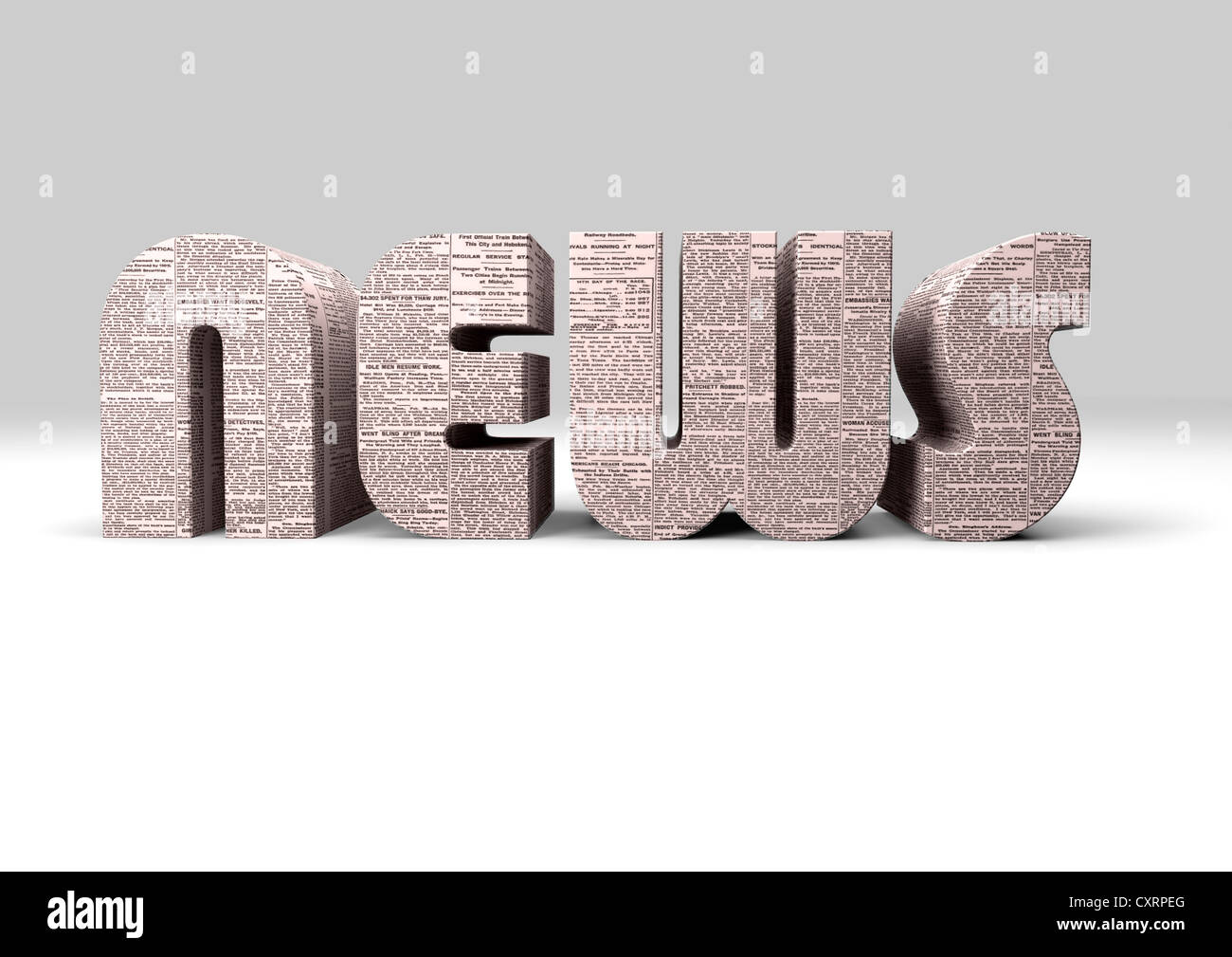 News concept white hi-res stock photography and images - Alamy