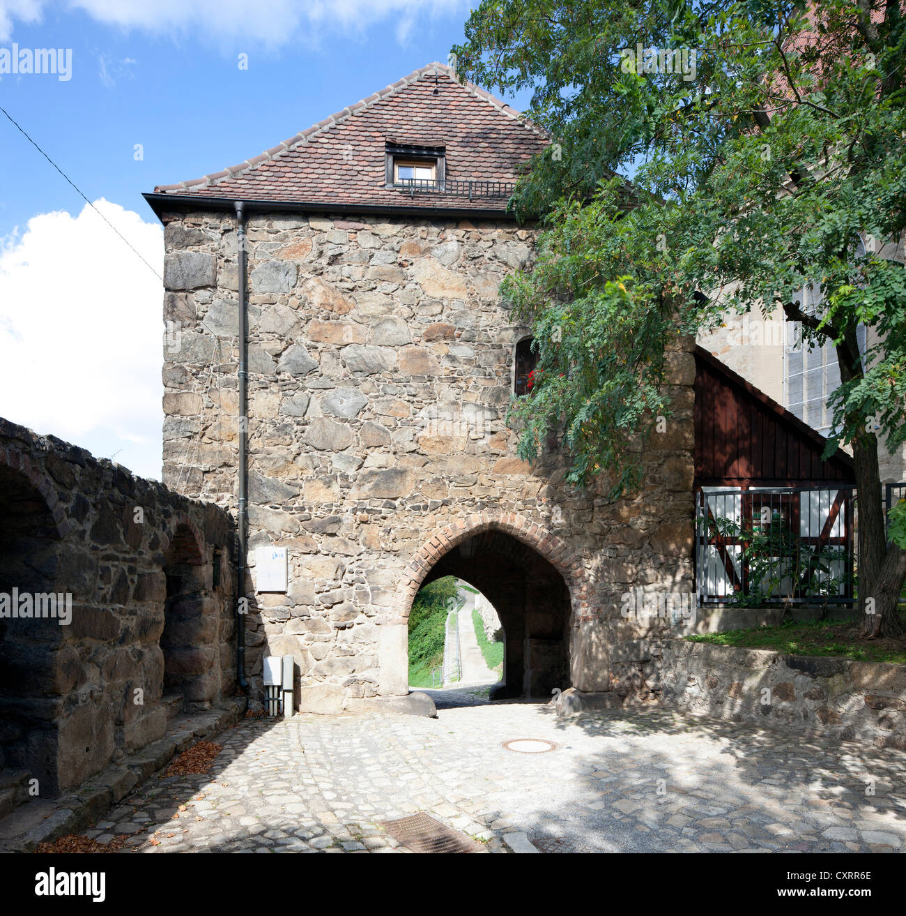 Muehltor gate, Bautzen, Budysin, Upper Lusatia, Lusatia, Saxony ...