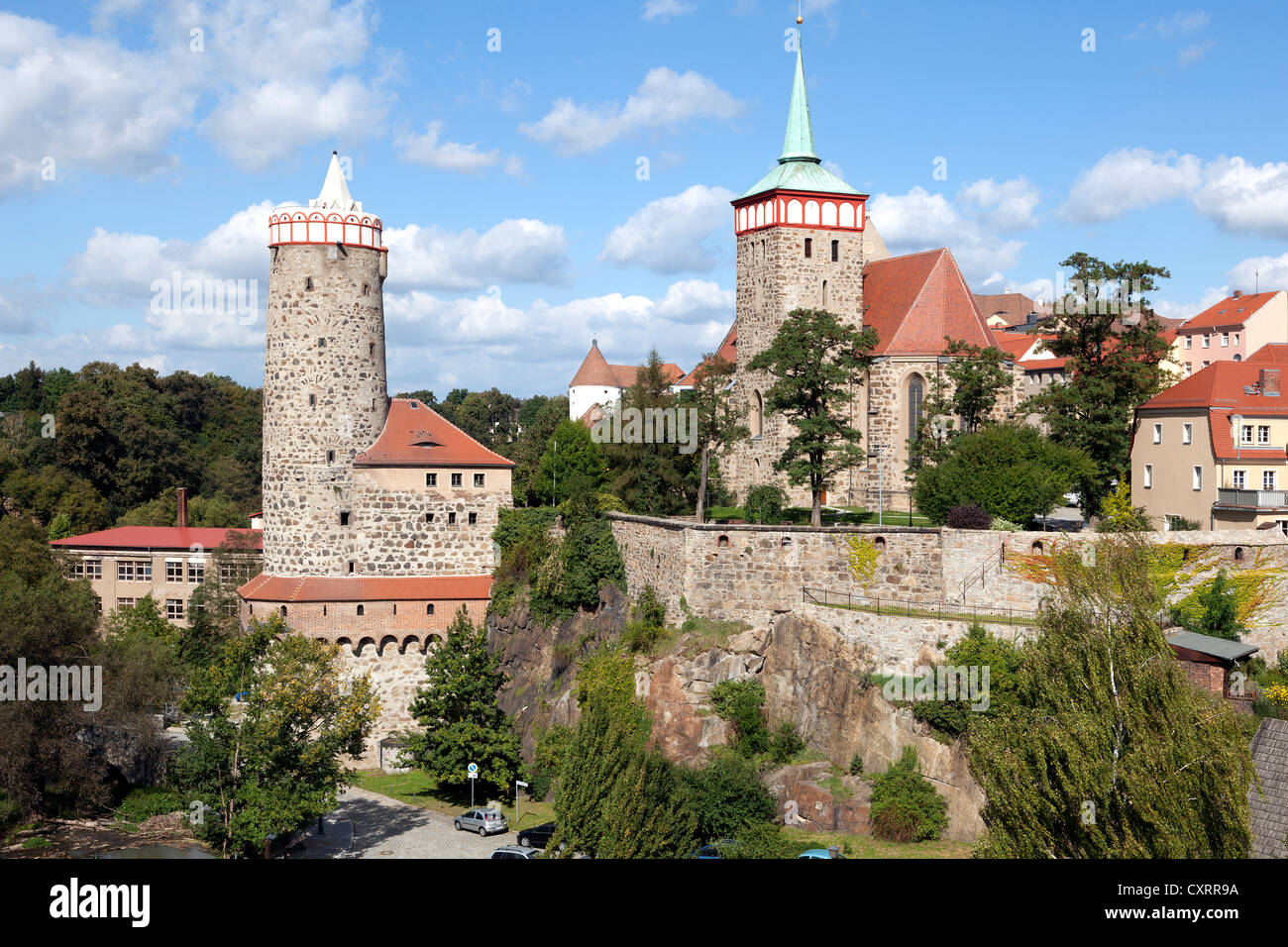 Old Waterworks, St. Michael's Church, Bautzen, Budysin, Lusatia, Upper ...