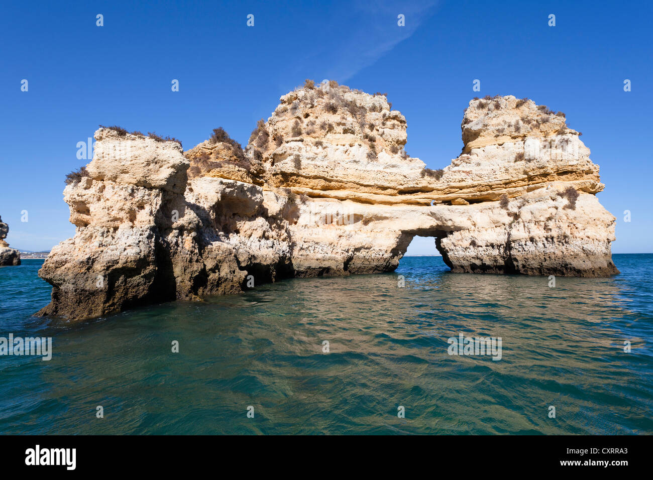 Cliffs, Algarve near Lagos, Atlantic coast, Portugal, Europe Stock ...