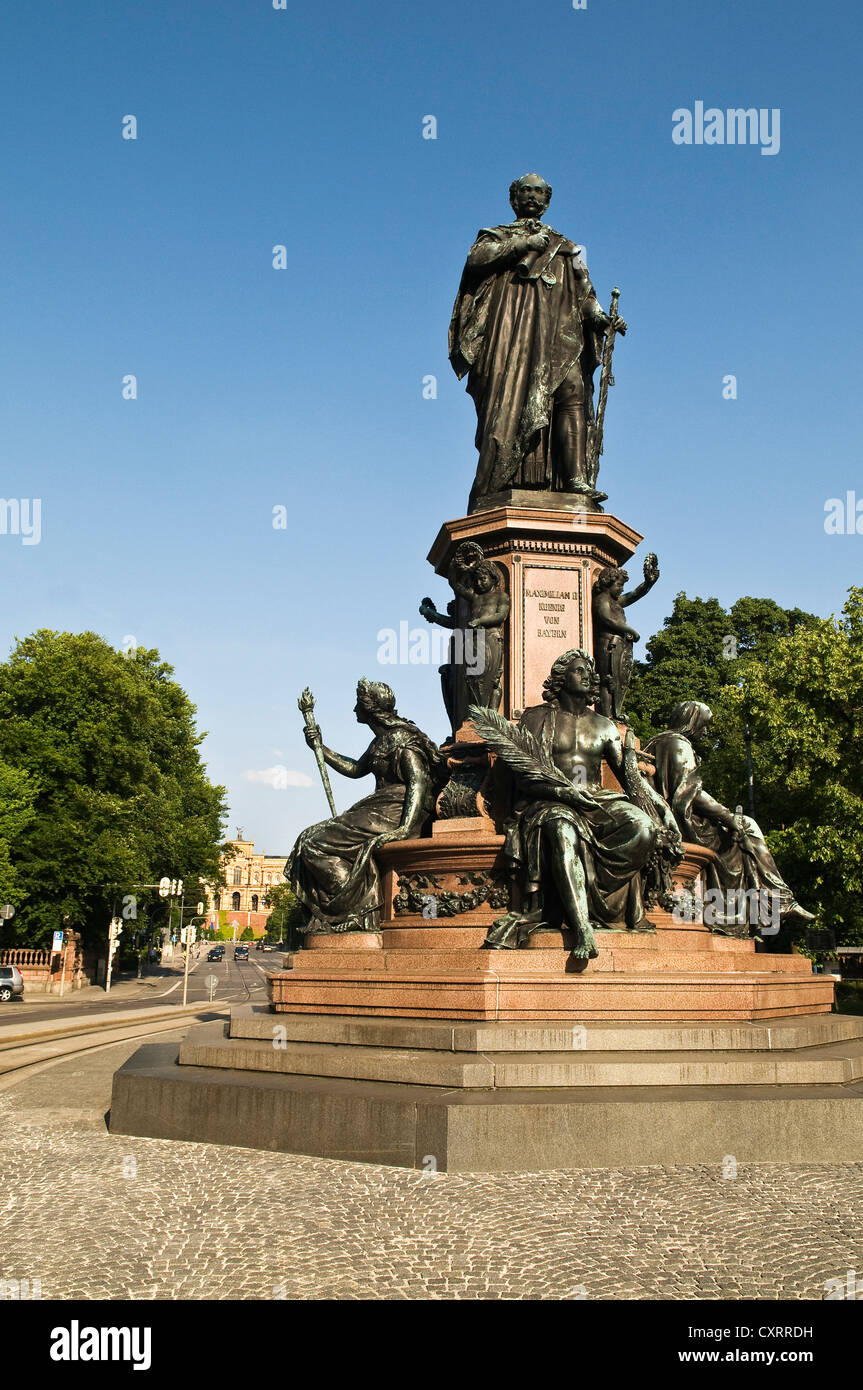 Max monument on Maximiliansstrasse street, monument to King Maximilian ...