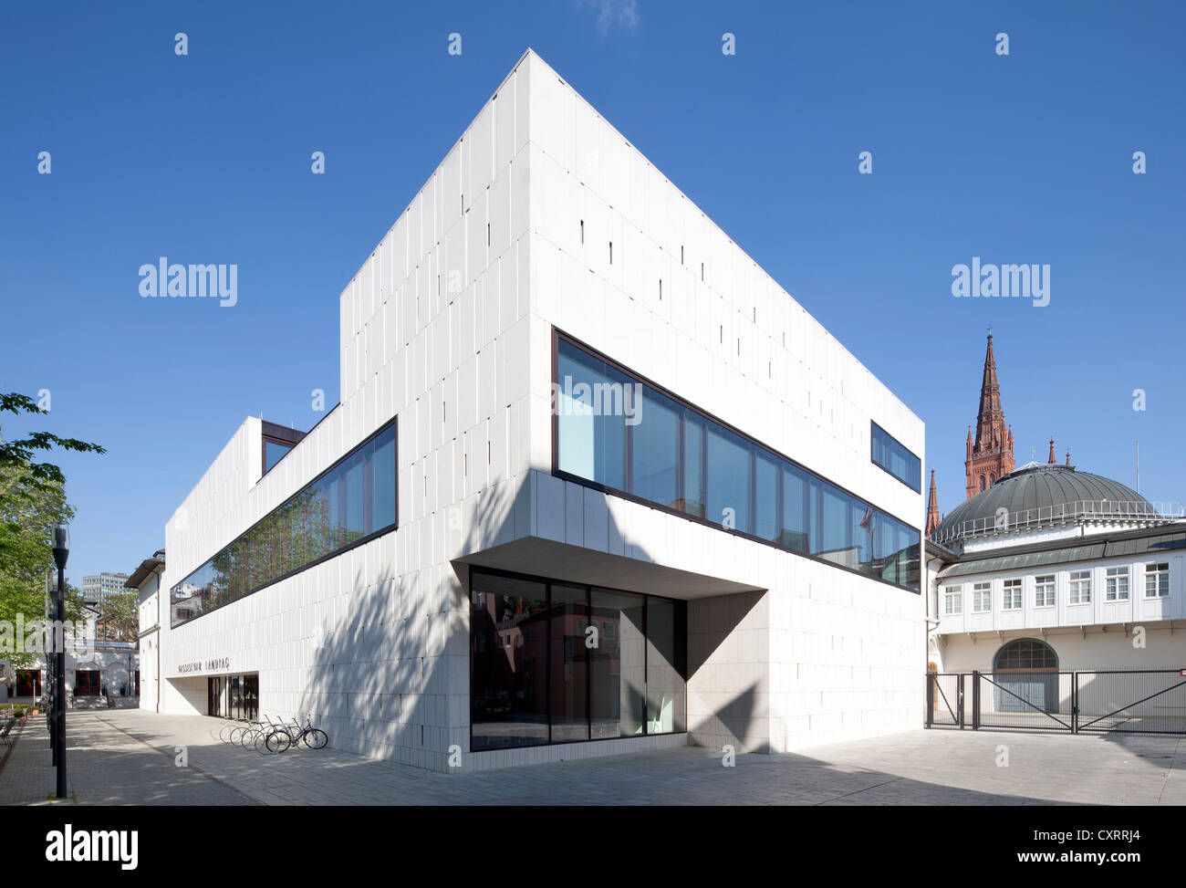 Hessian State Parliament, parliament building, annexe with Chamber ...