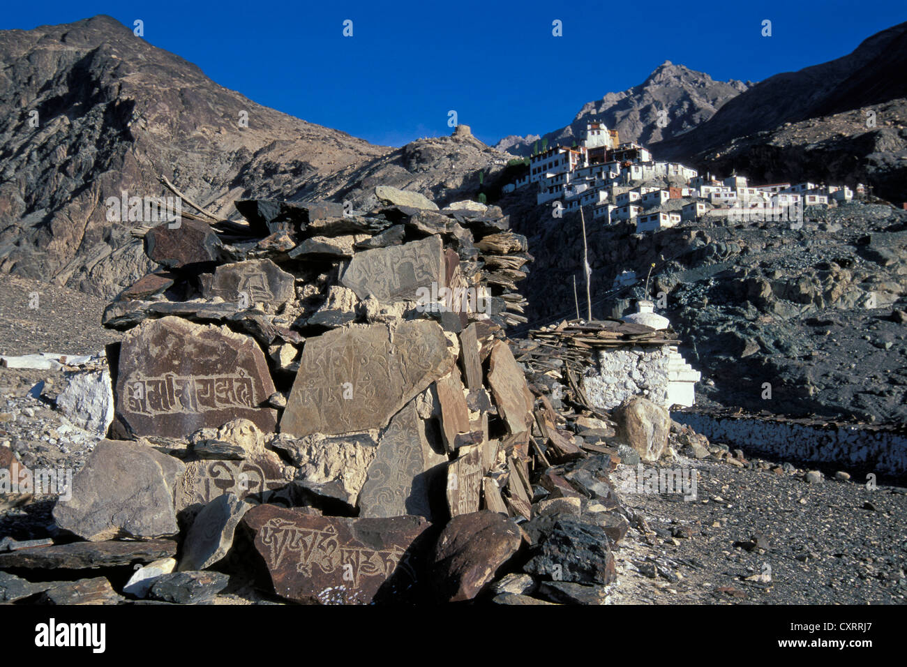 India ladakh mani wall hi-res stock photography and images - Alamy
