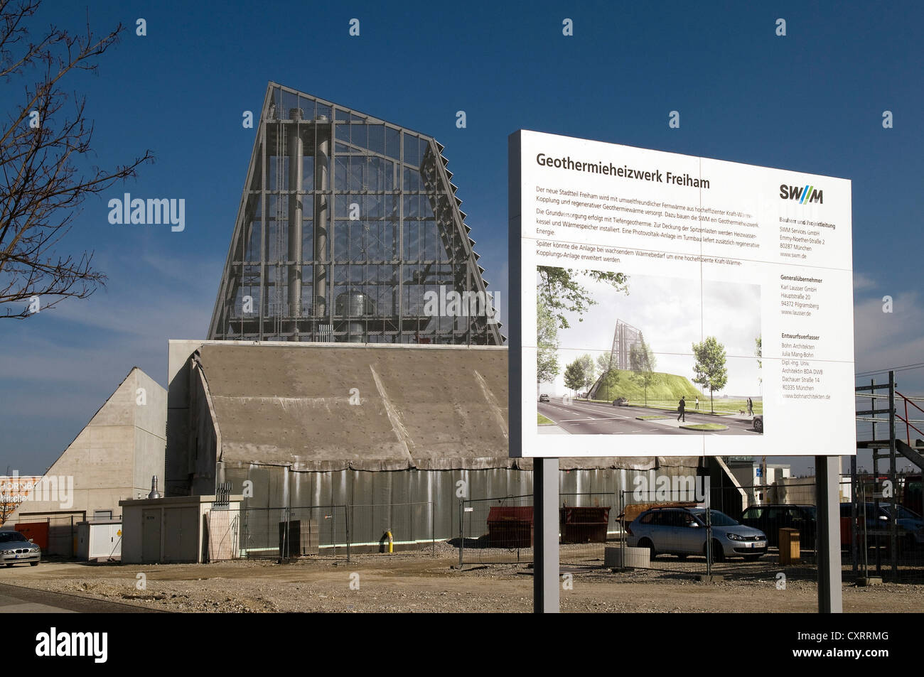 Freiham Geothermal Project, with photovoltaic elements for generating ...