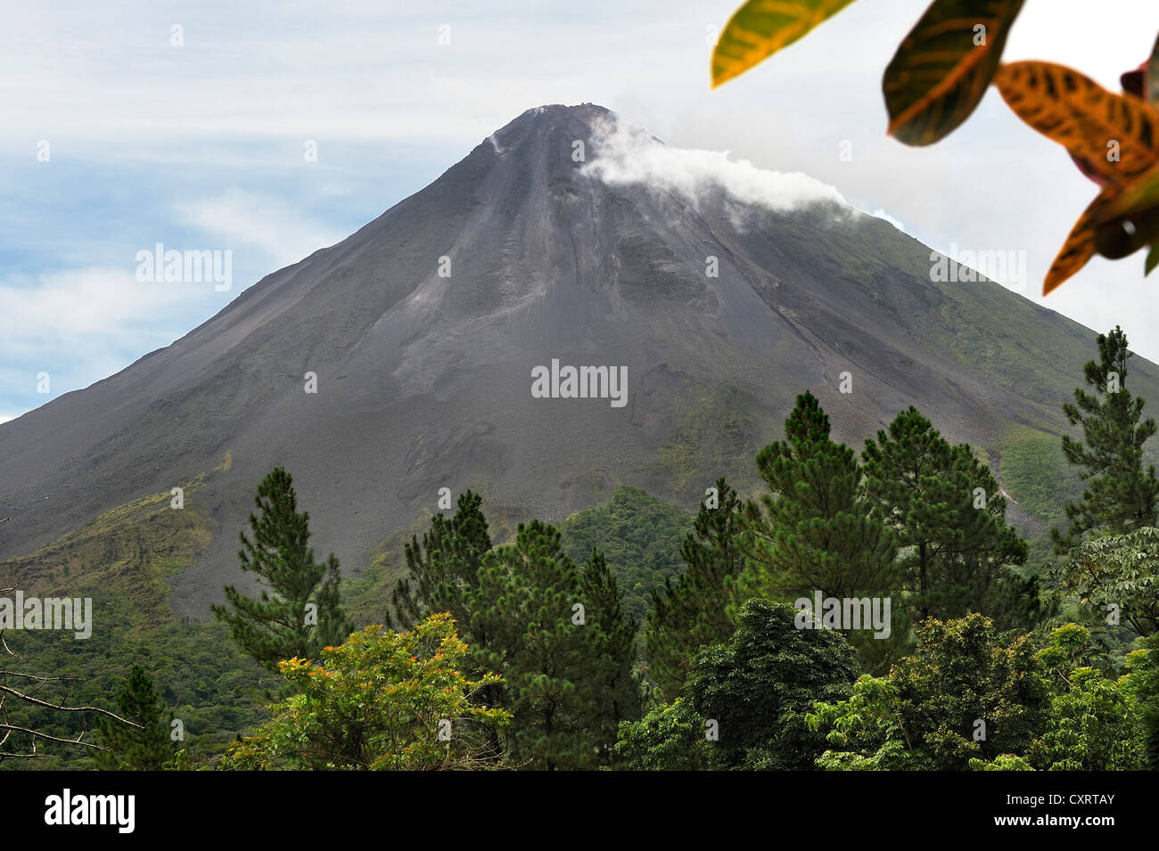 Arenal Volcano, view from Arenal Observatory Lodge, Alajuela Province ...