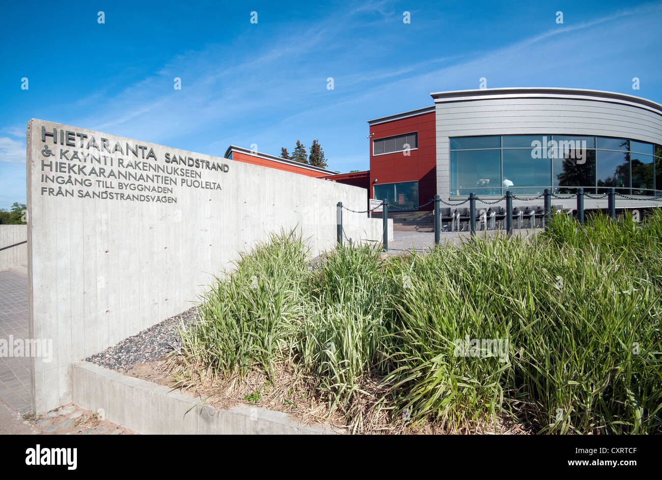Hietaniemi Beach Sandstrand on the public beach in Helsinki Finland ...