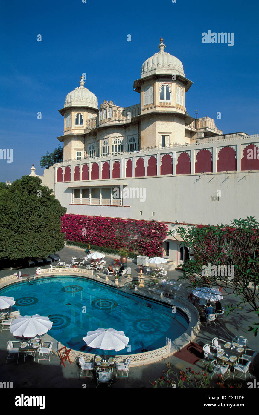 Pool, inner courtyard, Shiv Niwas or Nivas Hotel, Heritage Hotel ...