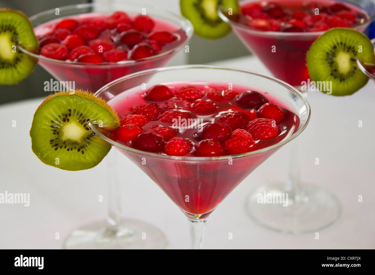 Fruit Filled Cocktails Stock Photo - Alamy