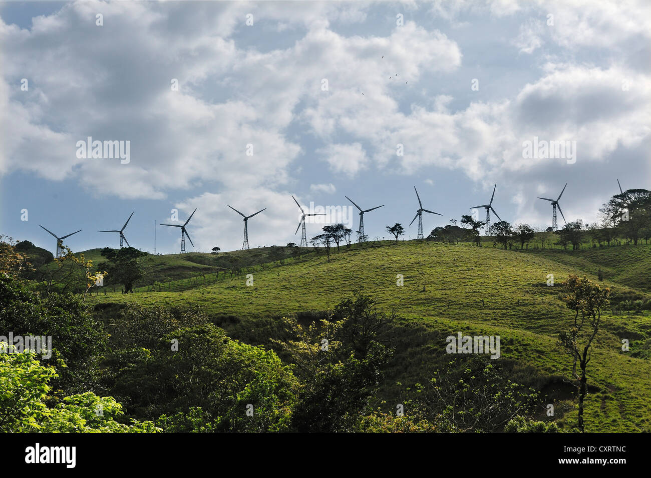 Wind turbines at Lake Arenal, western end, Alajuela province, Costa ...