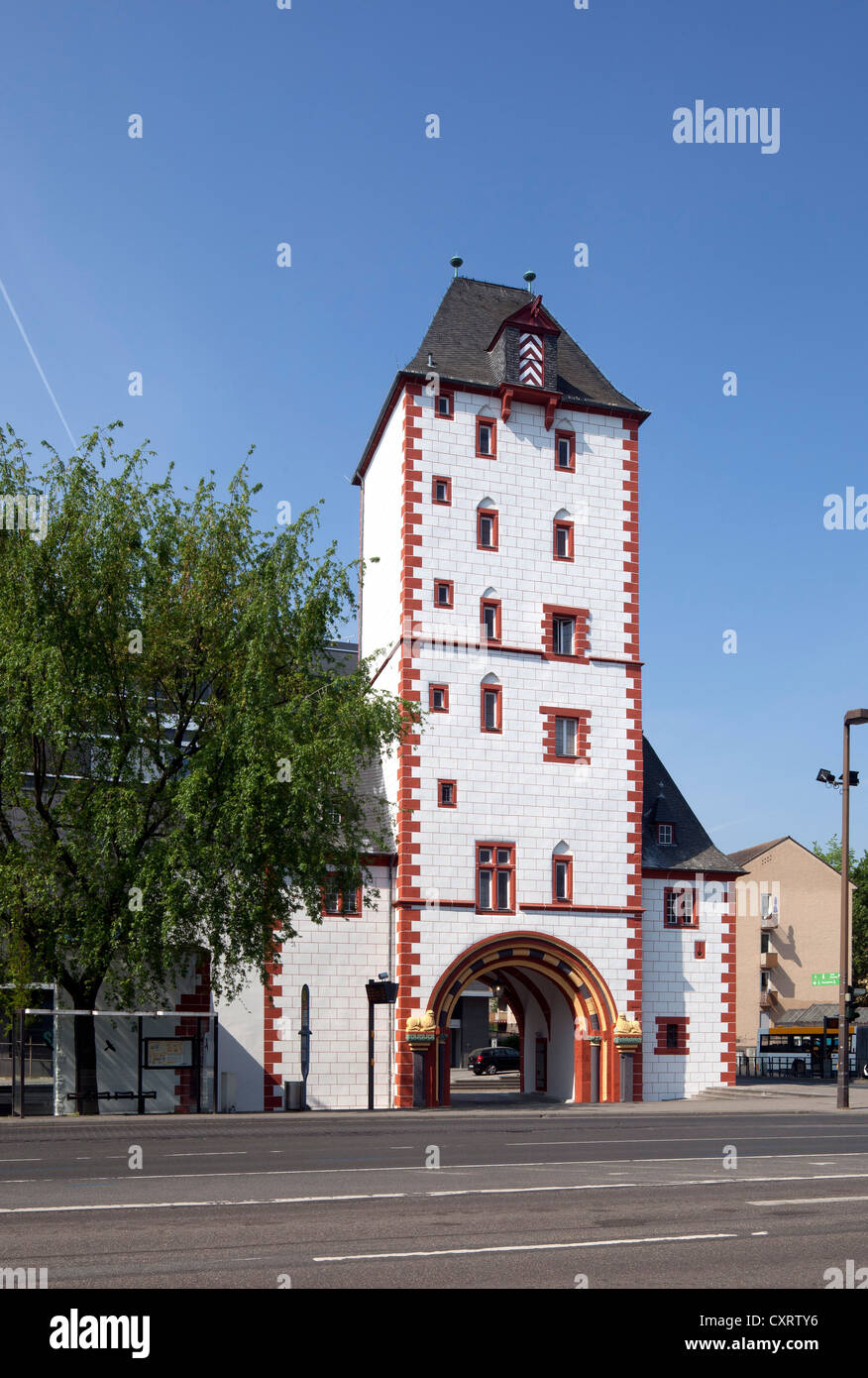 Eisenturm tower of the medieval city walls, Mainz Art Society, Mainz ...