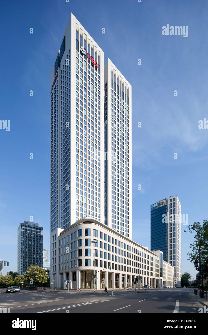 Opernturm office tower, Opernplatz square, Frankfurt am Main, Hesse ...