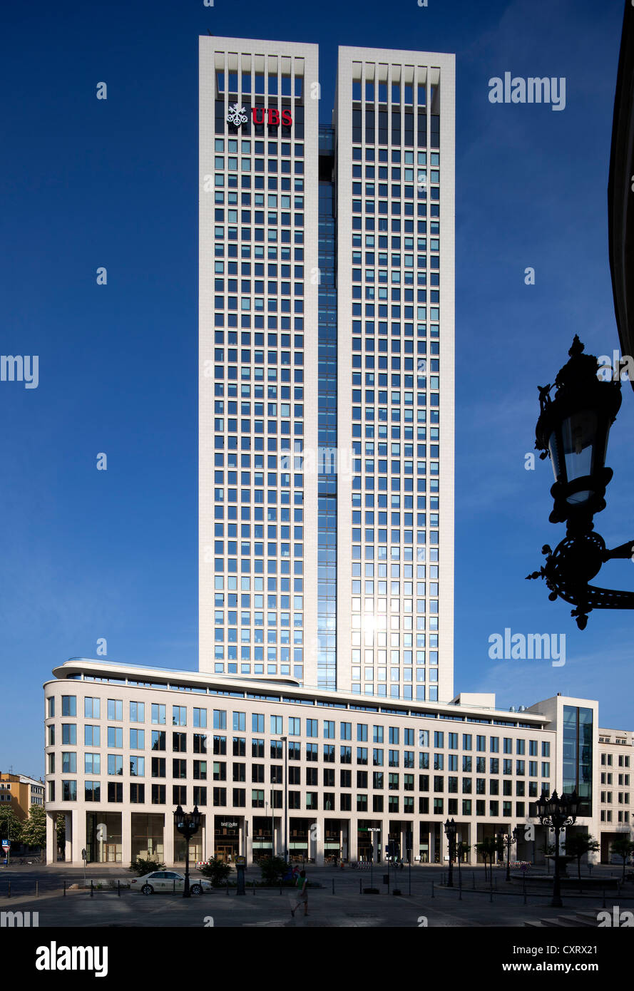 Opernturm office tower, Opernplatz square, Frankfurt am Main, Hesse ...