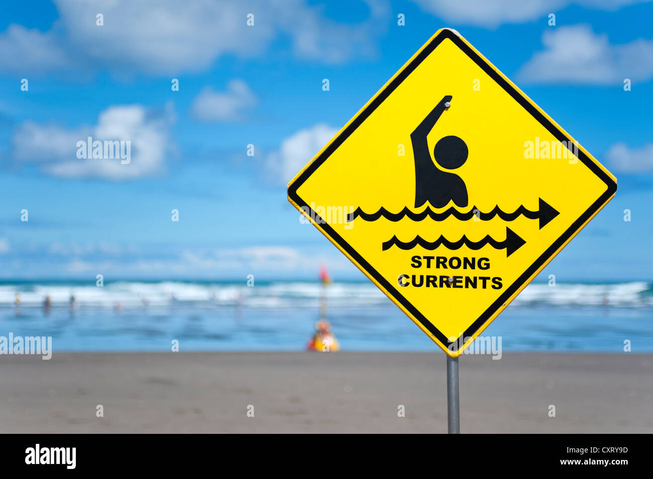 Strong currents warning sign beach hi-res stock photography and images ...