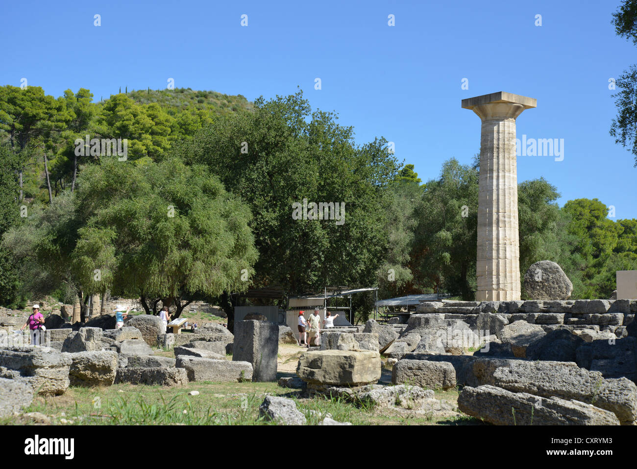 Temple of Zeus, Ancient Olympia, Elis, West Greece Region, Greece Stock ...