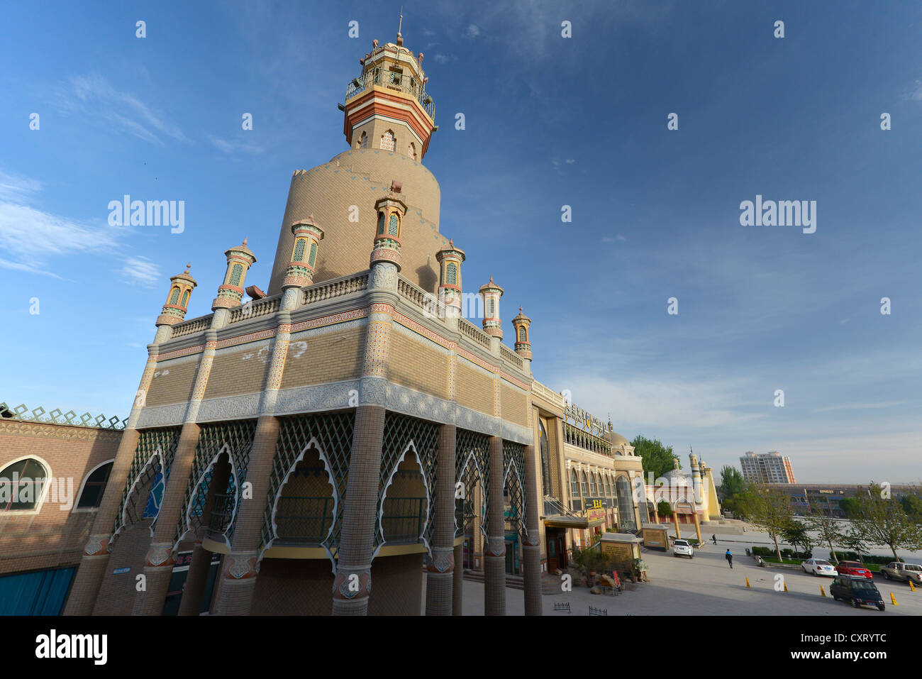 Minaret, Uyghur Muslim Old City, Silk Road, Kashgar, Xinjiang, China ...